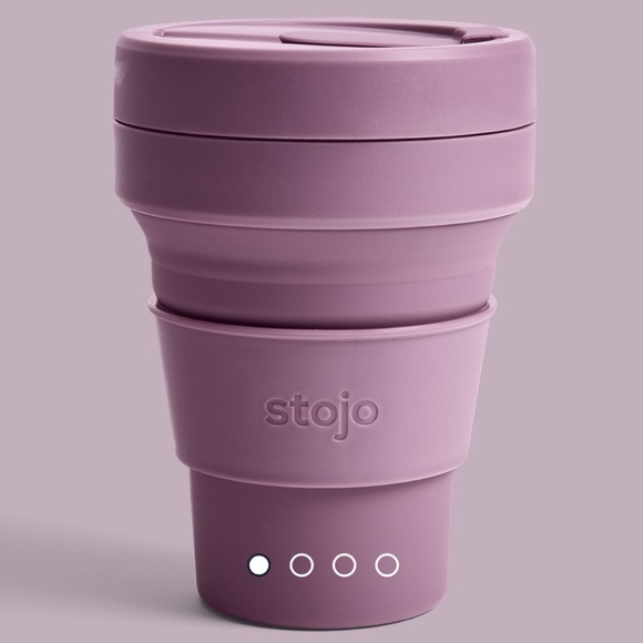 Stojo | Kitchen | Stojo Collapsible Cup With 4 Reusable Straws Nib Plum ...